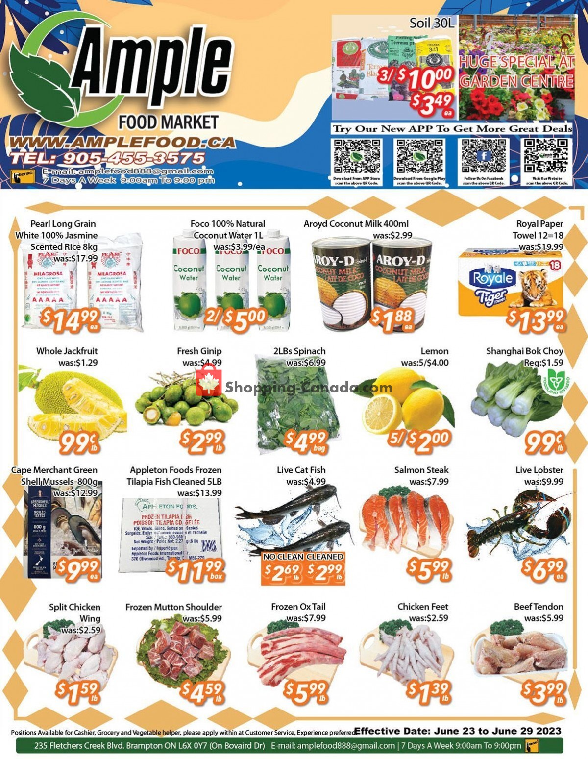 Ample Food Market Canada, flyer - (Weekly Special Offer): June 23 - June 29, 2023 | Shopping Canada