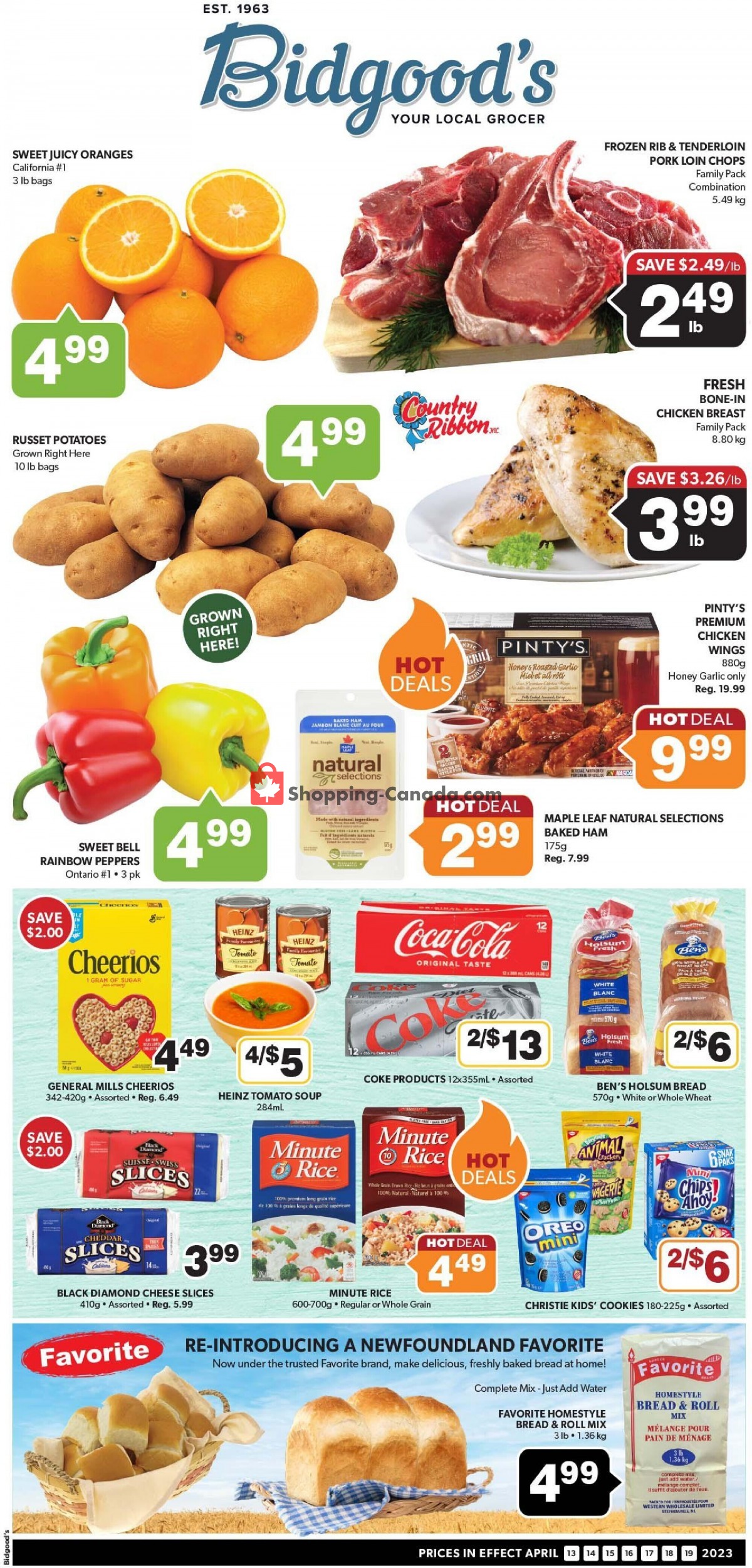 Bidgood's Supermarket Canada, flyer - (Weekly Specials): April 13 ...