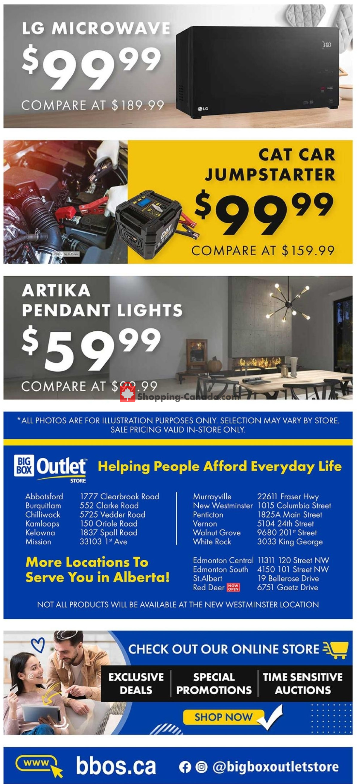 Big Box Outlet Store Canada, flyer - (Special Offer - One Day Sale ...