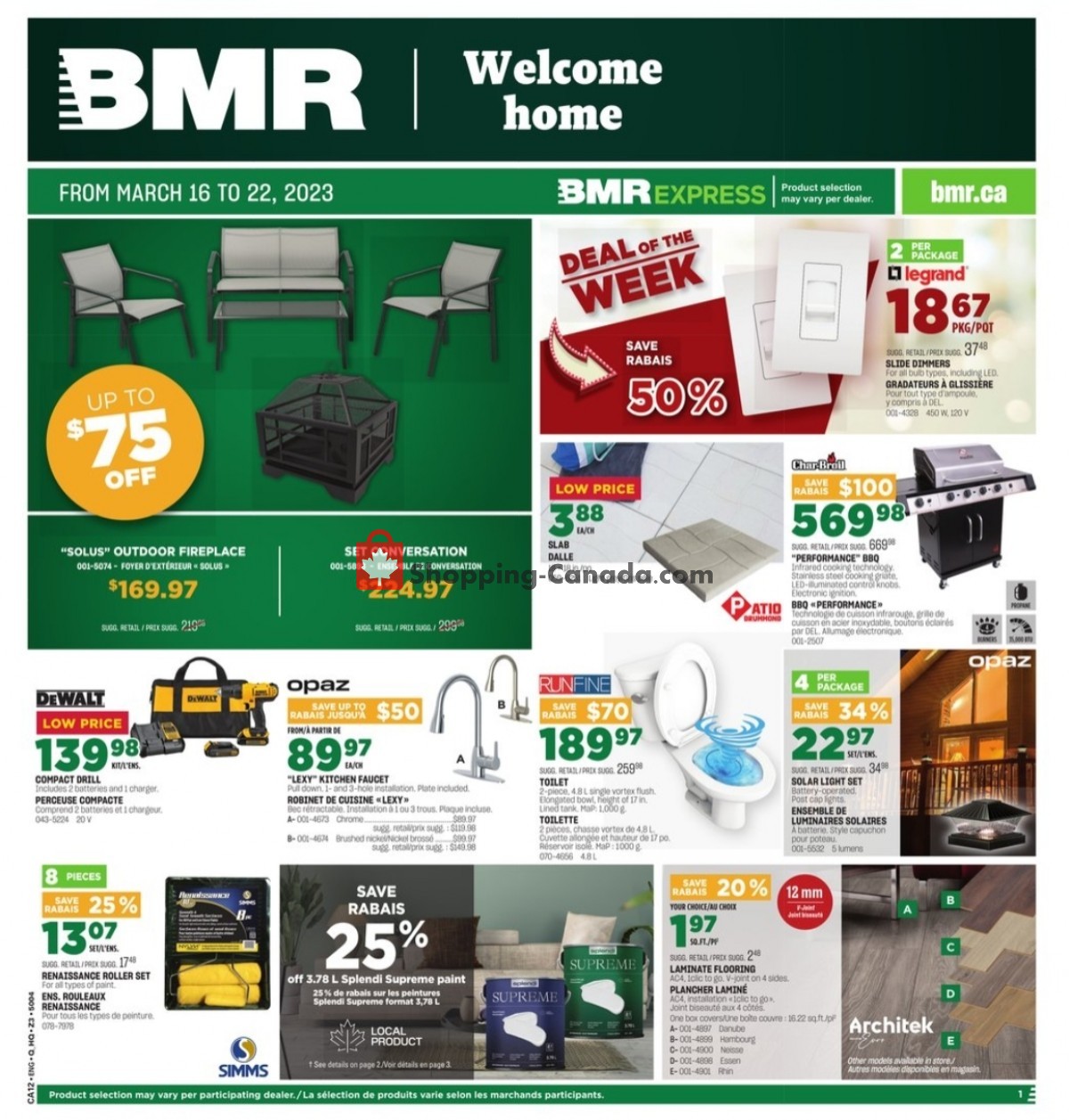 BMR Canada, flyer - (Special Offer - Atlantic): March 16 - March 22 ...