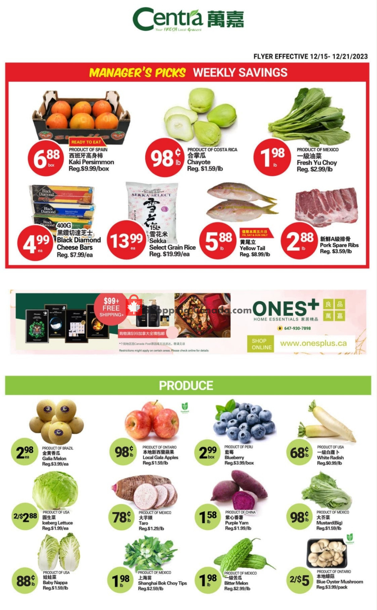 Centra Food Market Canada, flyer - (Weekly Savings - Aurora): December ...