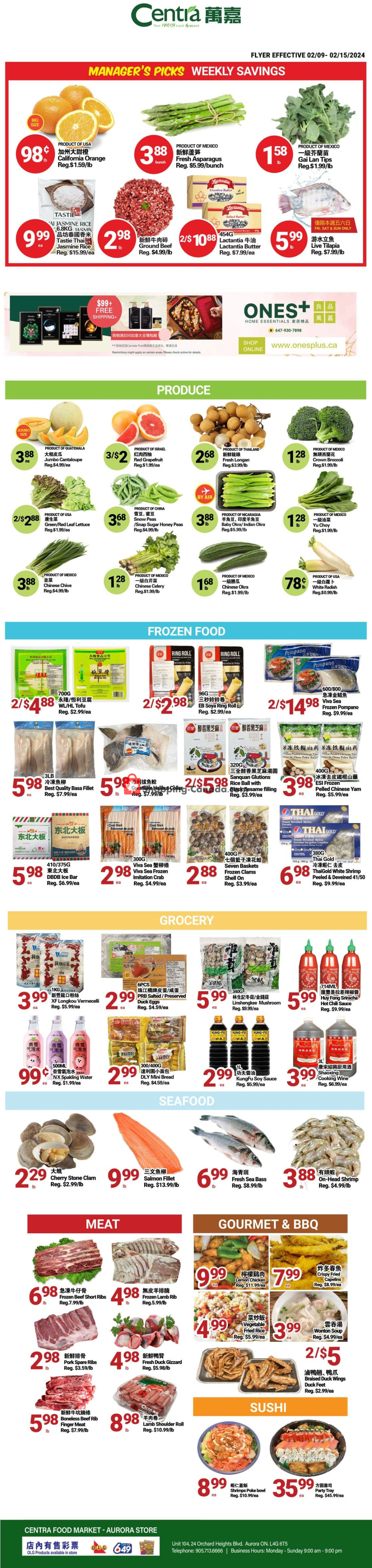 Centra Food Market Canada, flyer - (Weekly Savings - Aurora): February ...