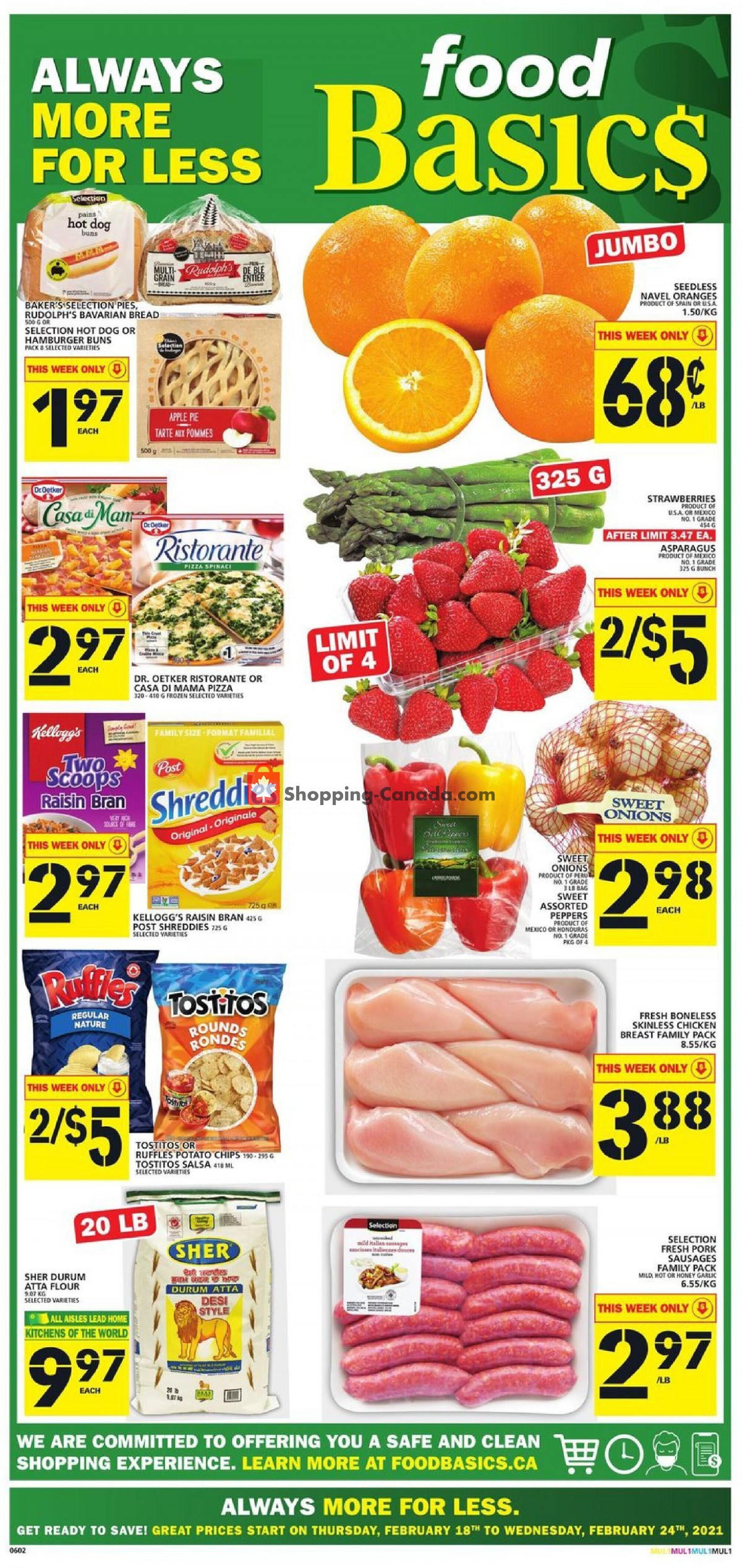 Food Basics Canada Flyer Always More For Less February 18 