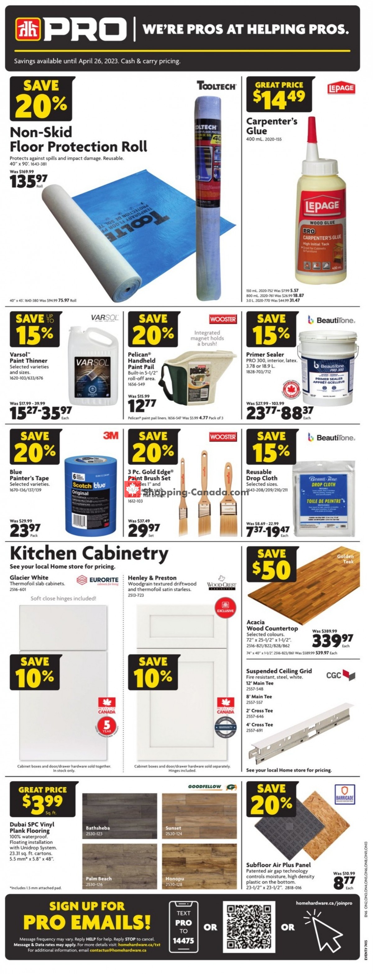 Home Hardware Canada, flyer - (Pro Hot Buy Offer - ON): April 13 ...