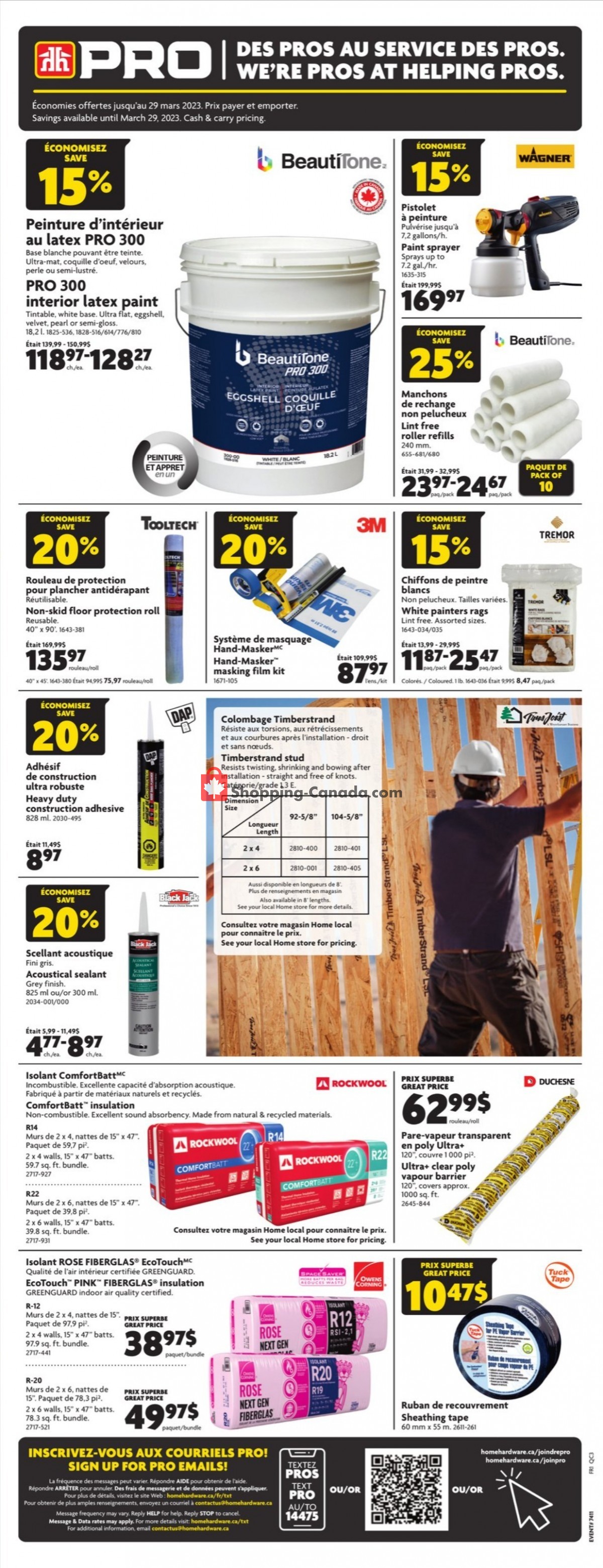 Home Hardware Canada, flyer - (Pro Offre Choc - QC): March 16 - March ...