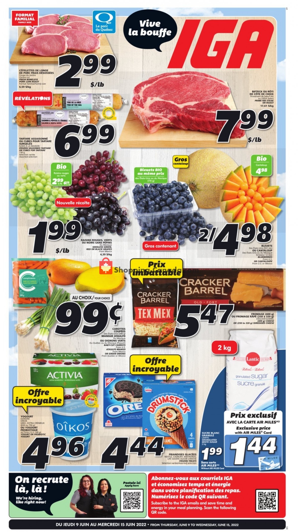 IGA Extra Canada, flyer - (Weekly Special - Quebec): June 9 - June 15 ...