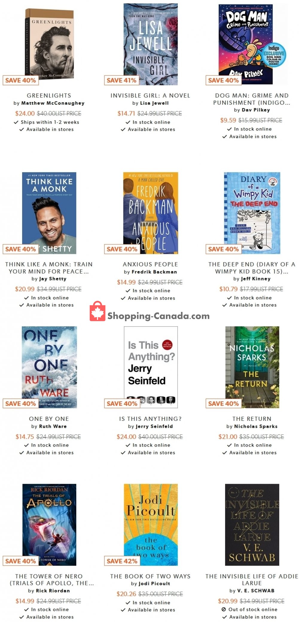Indigo - Chapters Canada, flyer - (Hot Offers): November 23 - November ...