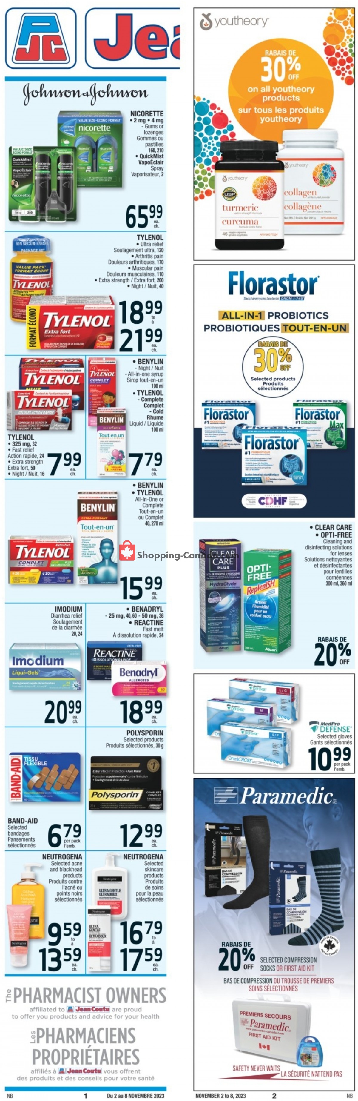 Jean Coutu Pharmacy Canada, flyer - (Weekly Specials - Atlantic): November 2 - November 8, 2023 ...