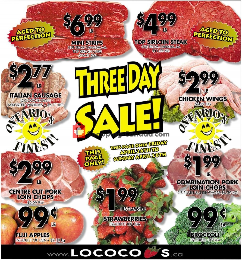 Lococo s Canada Flyer Special Offer April 26 May 2 2019 