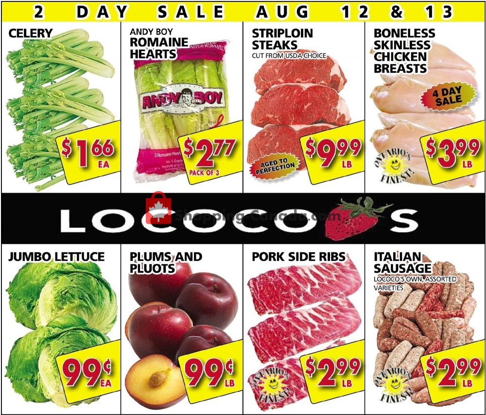 Lococo's Canada, flyer - (Special Offer): August 12 - August 13, 2019 ...