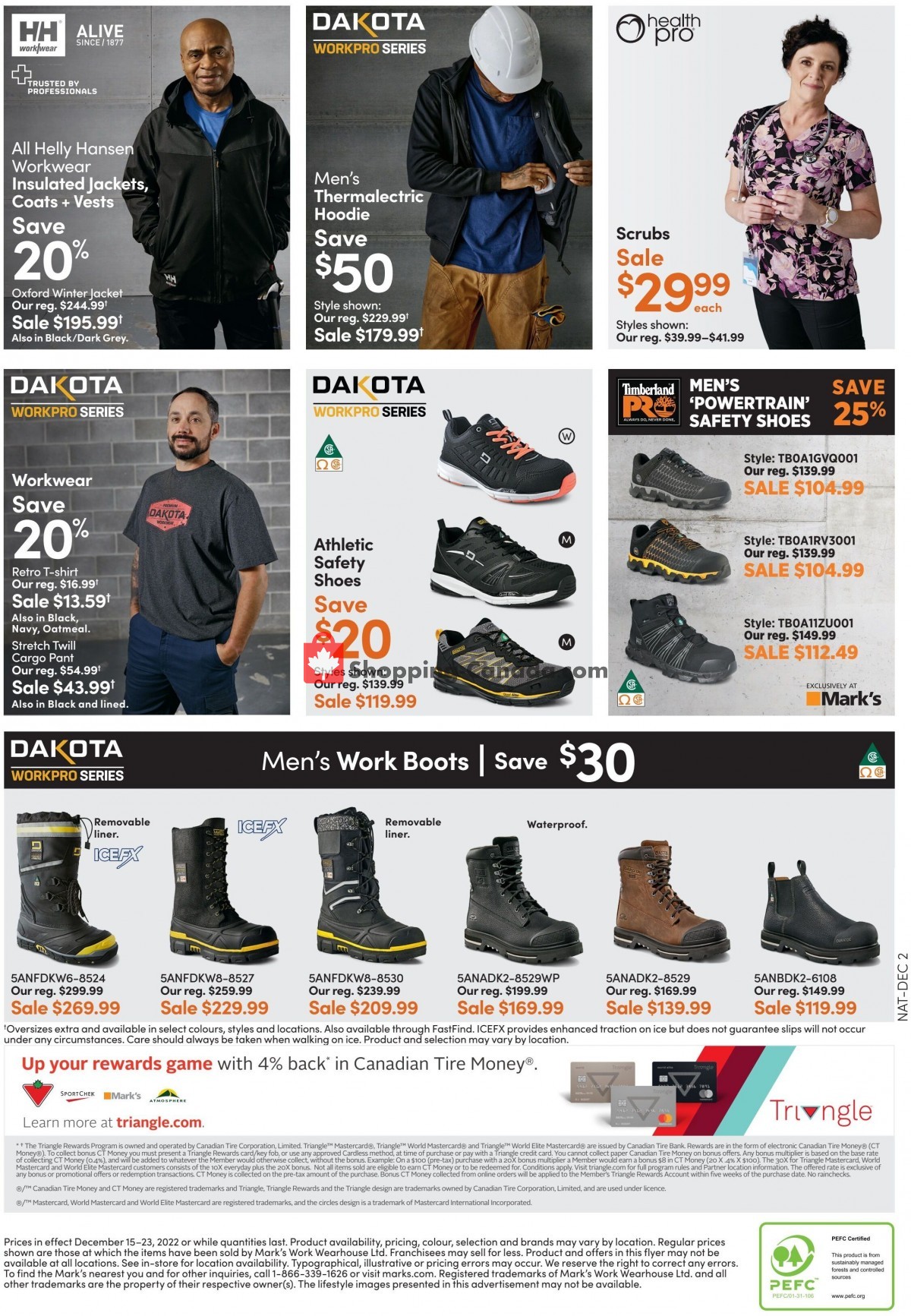 Mark's Work Wearhouse Canada, flyer - (Door Crasher Deals): December 15 ...