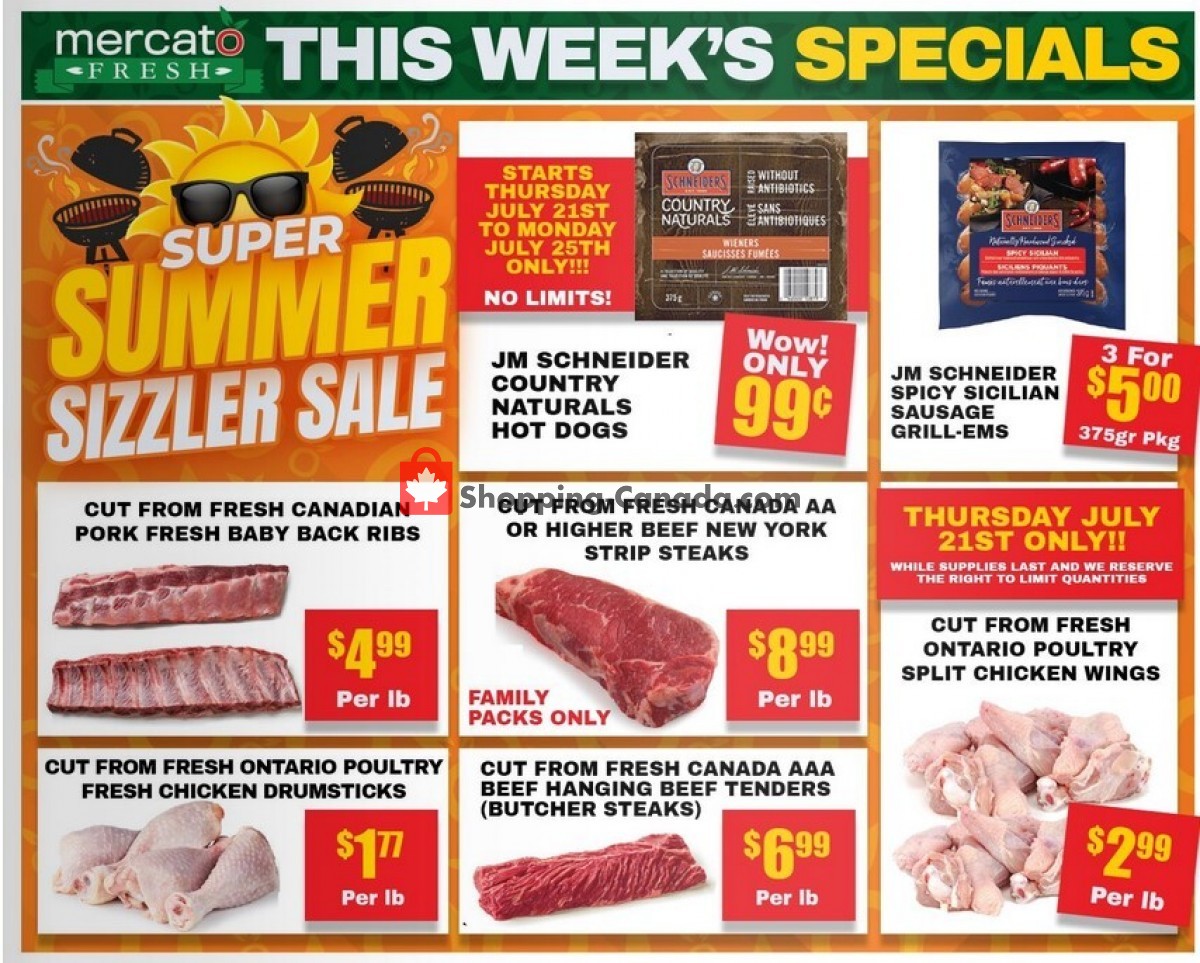 Mercato Fresh Canada, flyer - (This Week's Specials): July 21 - July 28 ...
