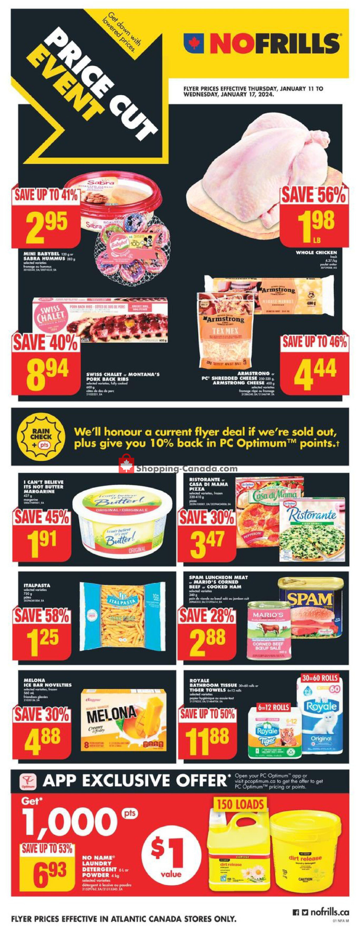 No Frills Canada, flyer - (Price Cut Event - Atlantic): January 11 ...