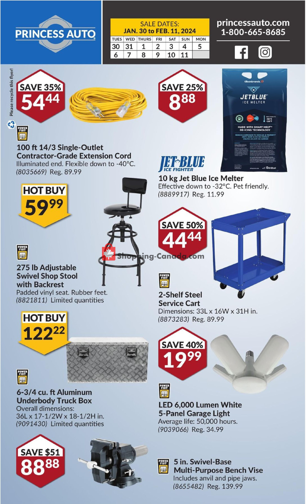 Princess Auto Canada, flyer - (Gear up for New Projects - ON): January ...