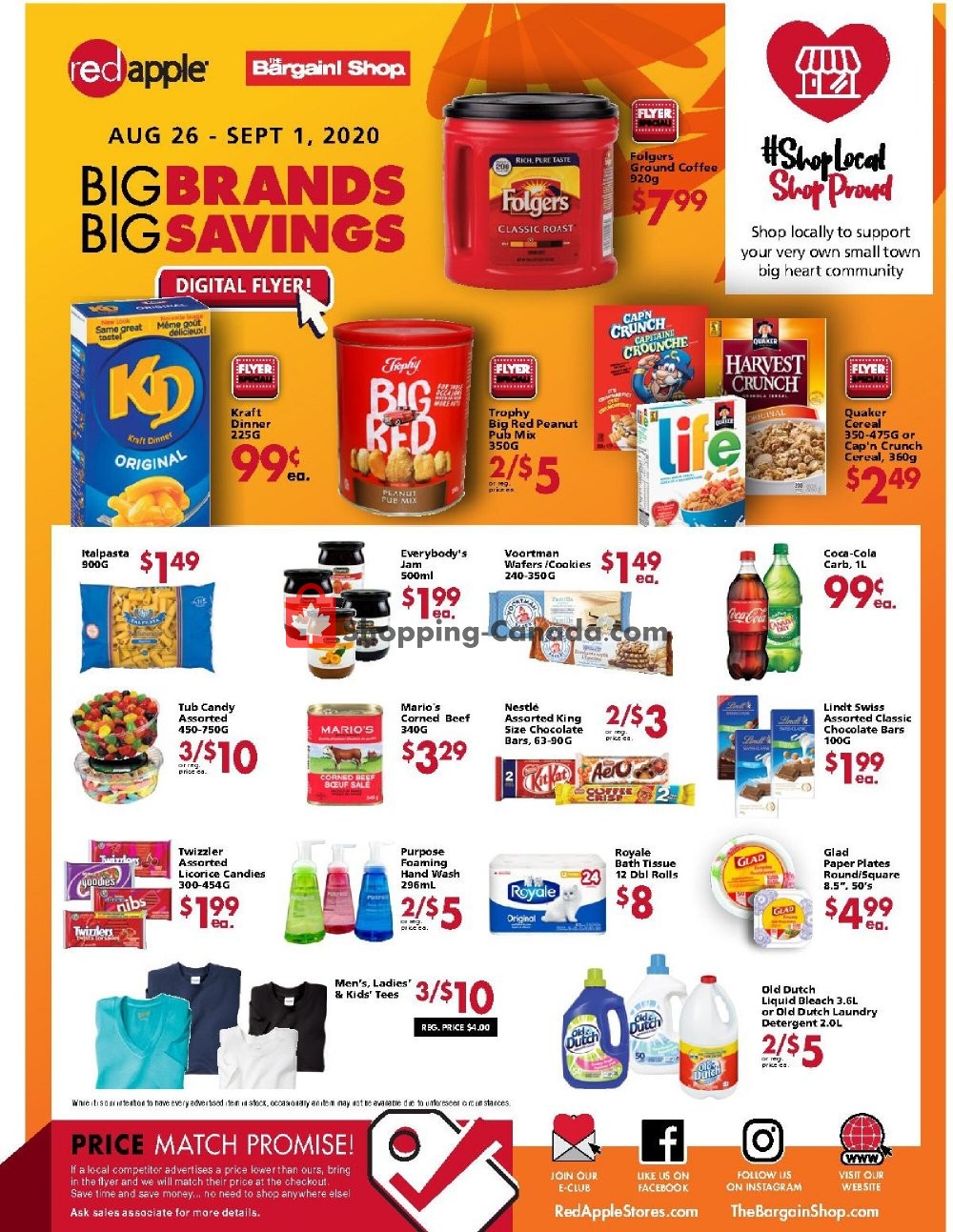 Red Apple Stores Canada, flyer - (Big Brands Big Savings): August 26 ...