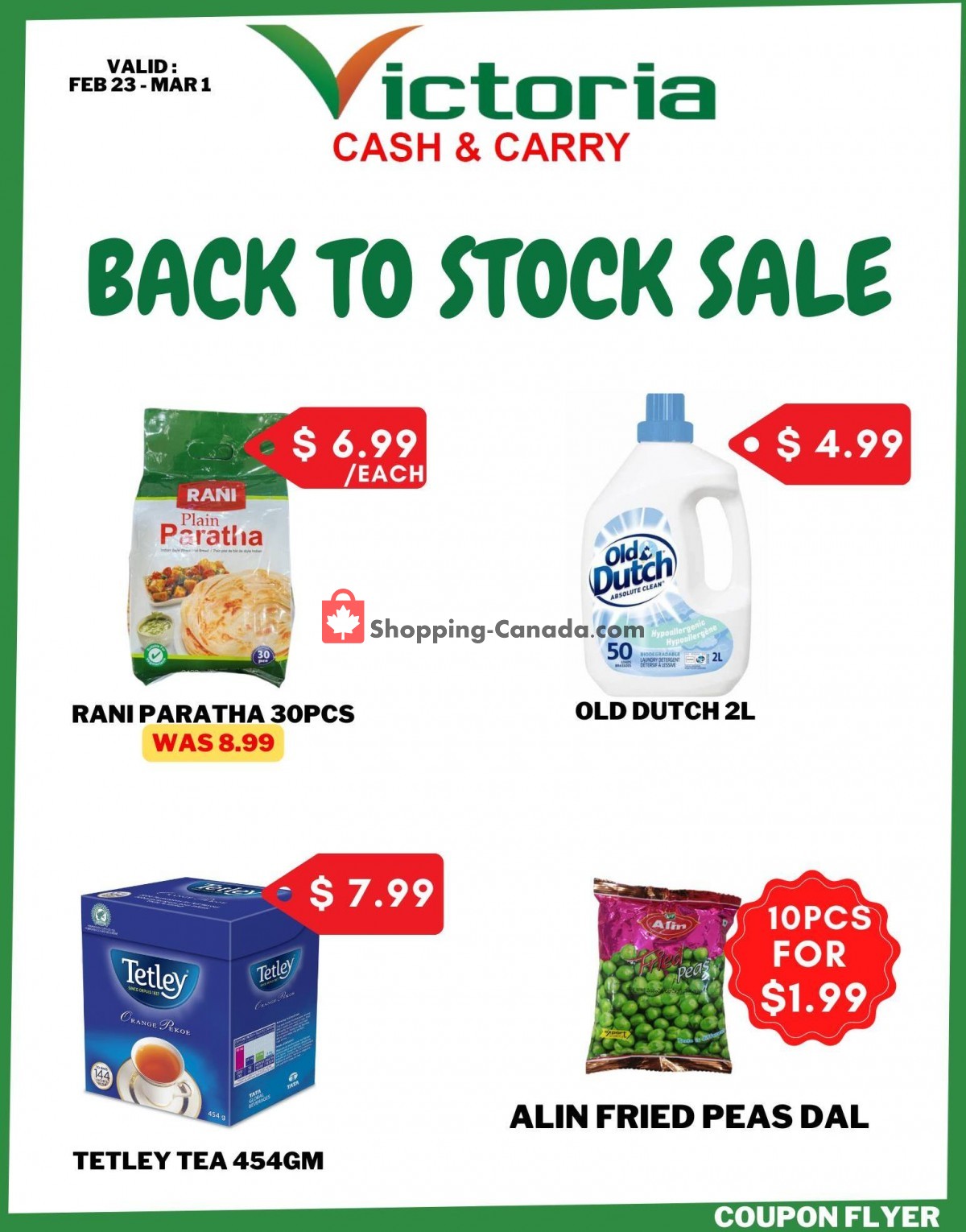 Victoria Supermarket Canada, flyer - (Back To Stock Sale): February 23 ...