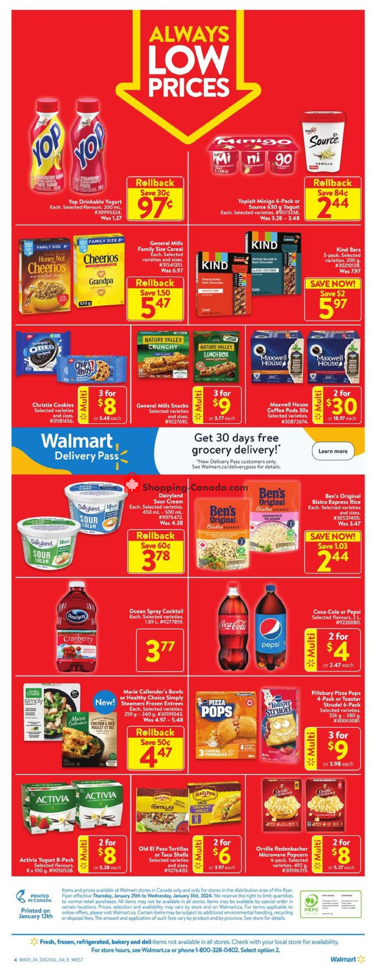 Walmart Canada, flyer - (Always Low Prices - West): January 25 ...
